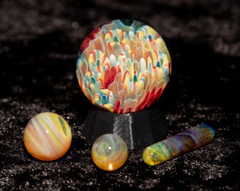 Coral Reef Marble Set | Slurper Set | Mini Marbles Glass Pearls Pillar ...
