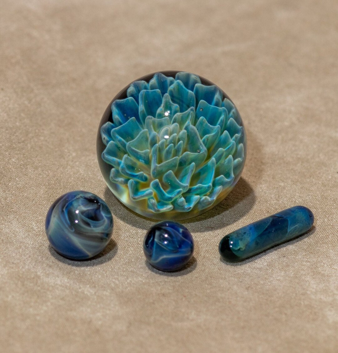 Flower Implosion Marble Set Slurper Set Mini Marbles Pearls Pillar ...