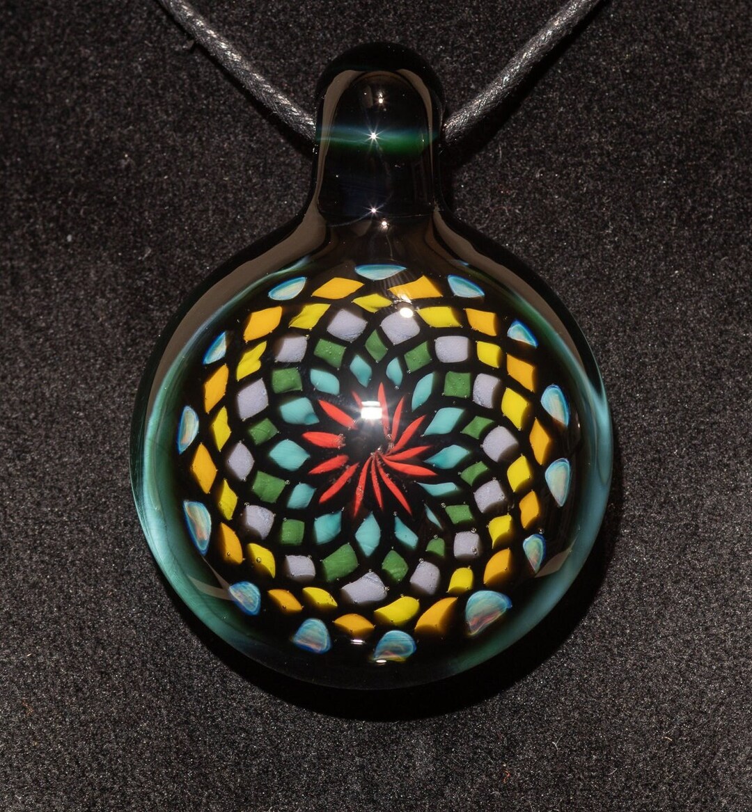 Fillacello Pendant Floral Jewelry Geometric Necklace Multicolored ...