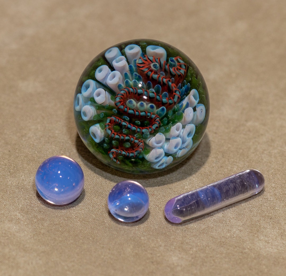 Coral Reef Marble Set Slurper Set Mini Marbles Glass Pearls Pillar Sea ...