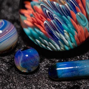 Coral Reef Marble Set Slurper Set Mini Marbles Glass Pearls Pillar Sea ...