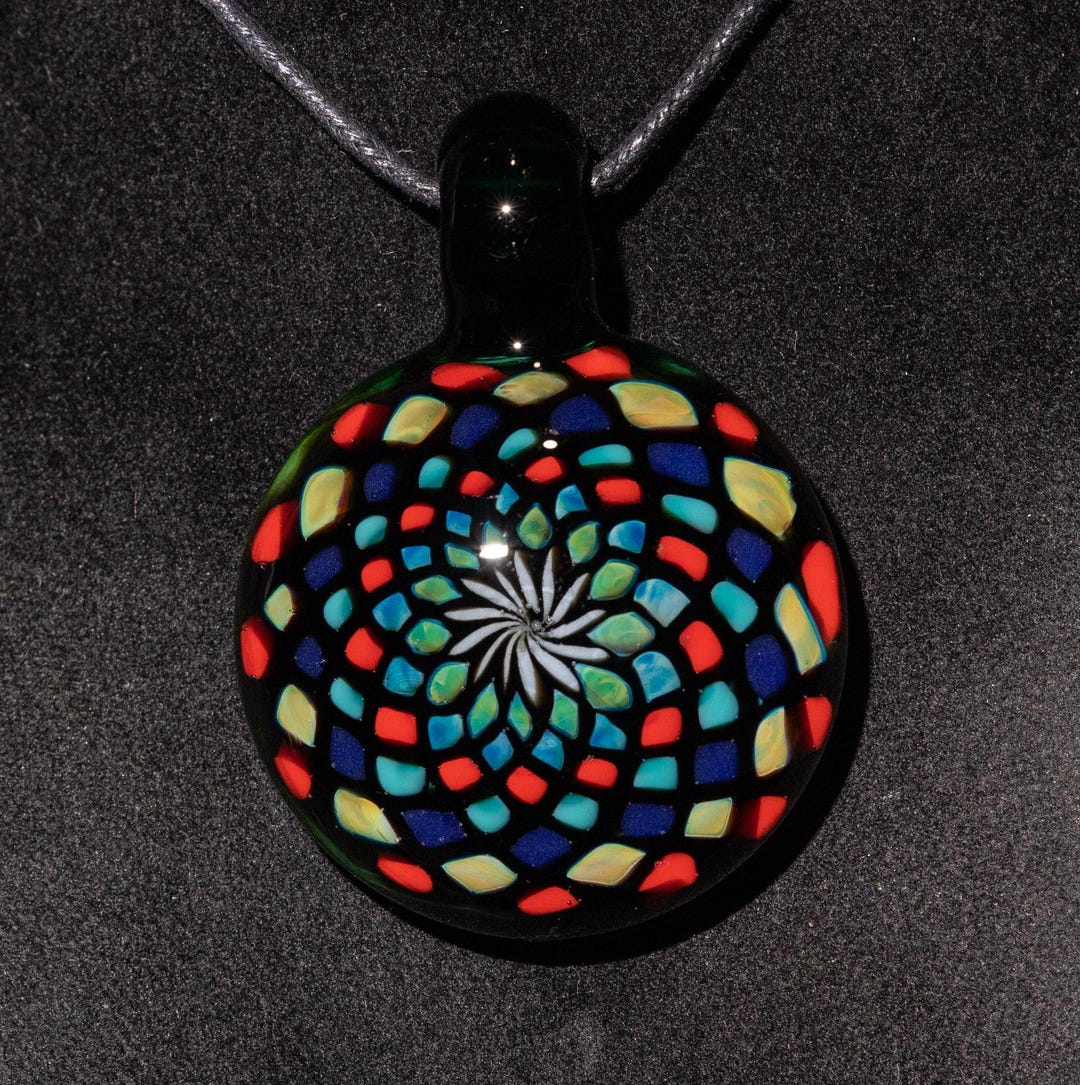 Fillacello Pendant Floral Jewelry Geometric Necklace Multicolored ...