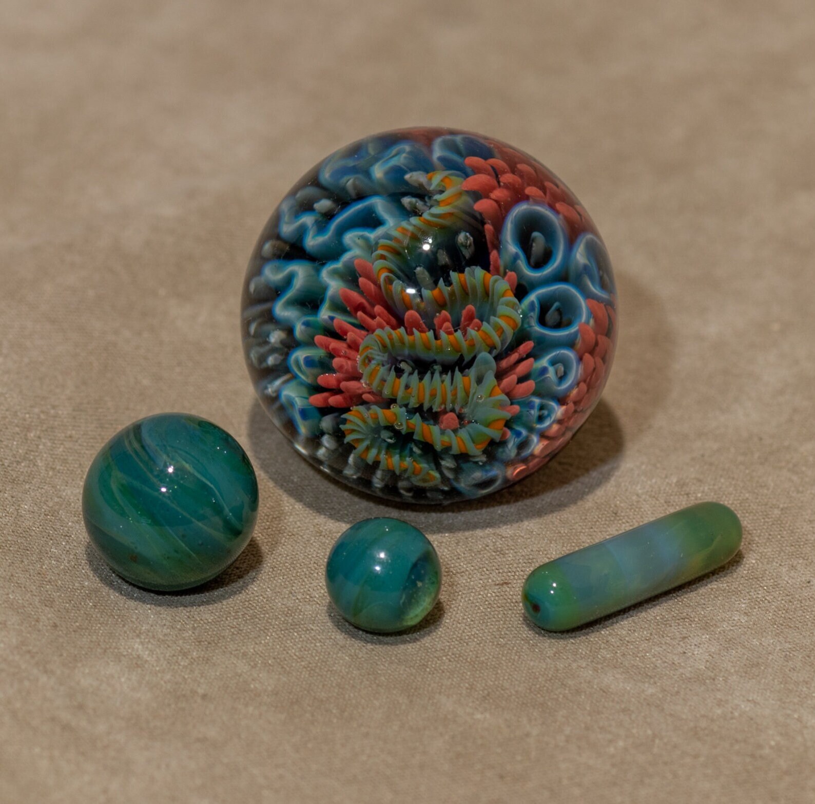 Coral Reef Marble Set Slurper Set Mini Marbles Glass Pearls Pillar Sea ...