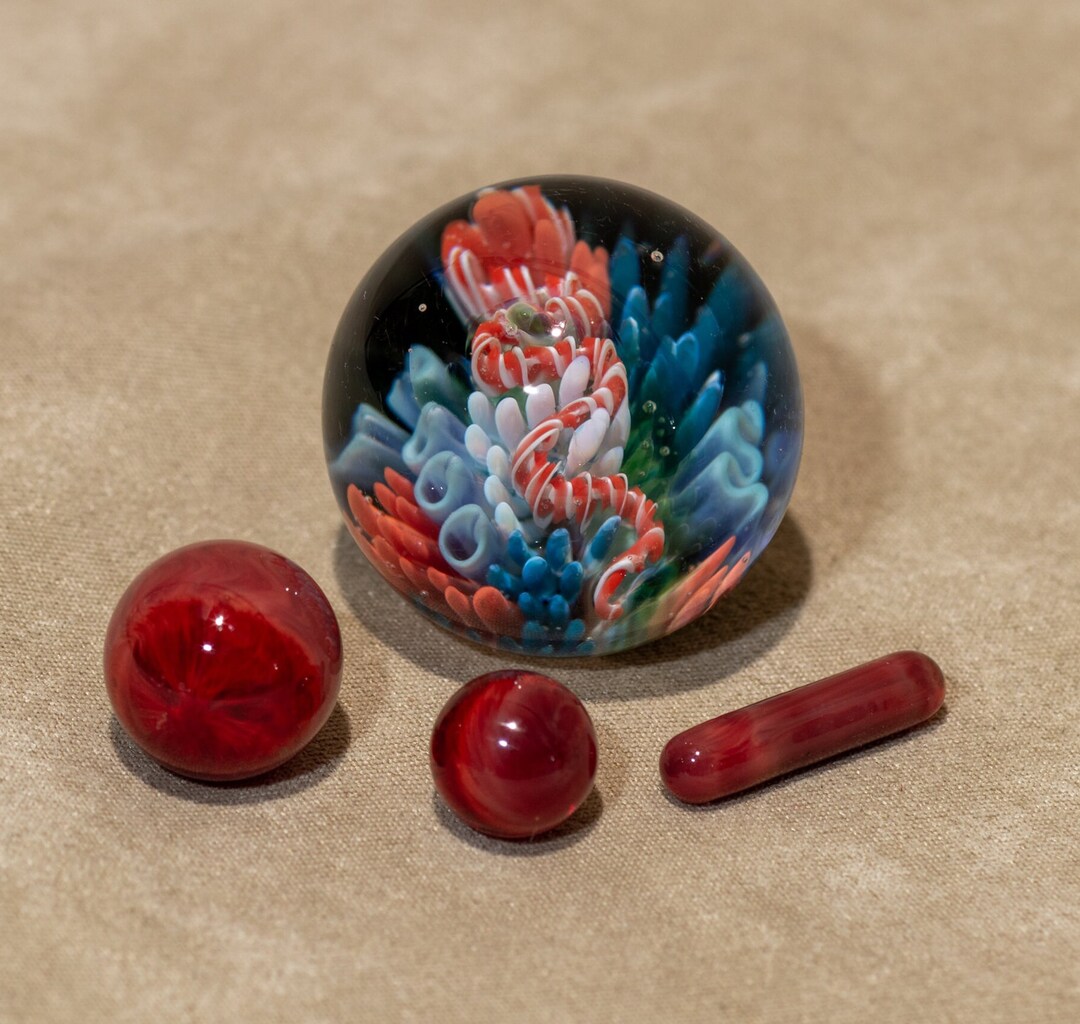 Coral Reef Marble Set Slurper Set Mini Marbles Glass Pearls Pillar Sea ...