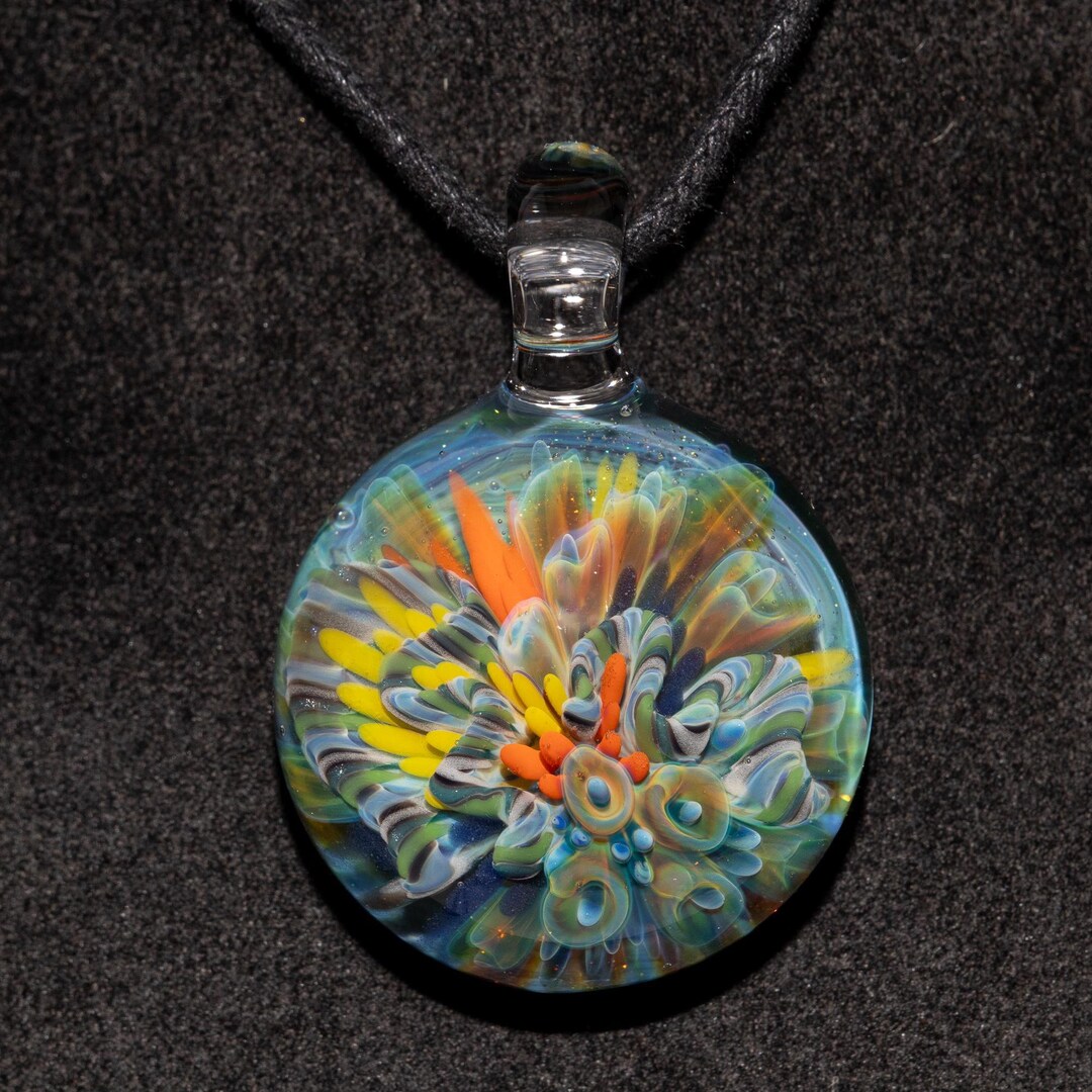 Glass Coral Reef Pendant | Scuba Blown Ocean Sea Diver Saltwater Fish ...