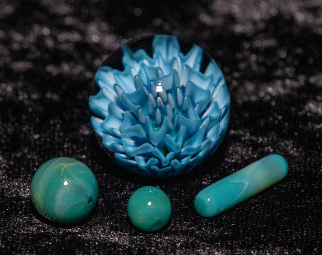 Flower Implosion Marble Set | Slurper Set | Mini Marbles Pearls Pillar Glass Blown | Bottles ...