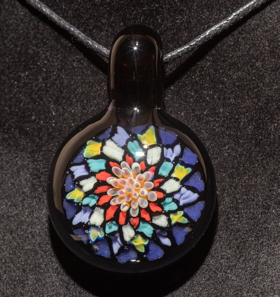 Fillacello Pendant Floral Jewelry Geometric Necklace Multicolored ...