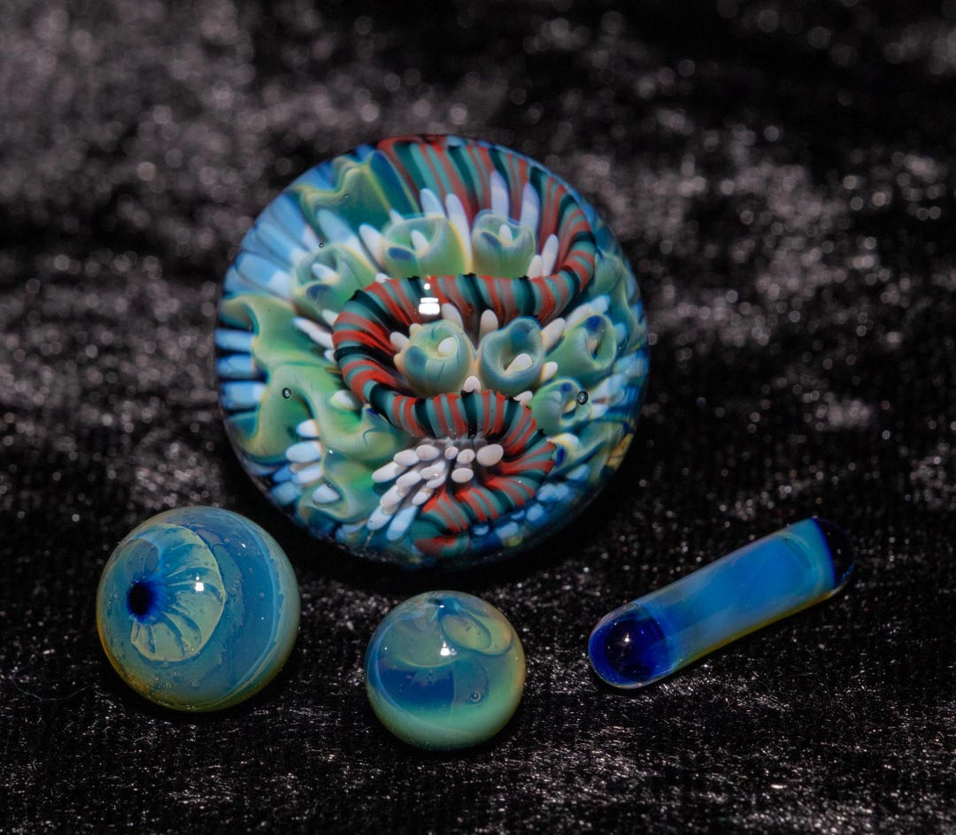 Coral Reef Marble Set | Slurper Set | Mini Marbles Glass Pearls Pillar ...