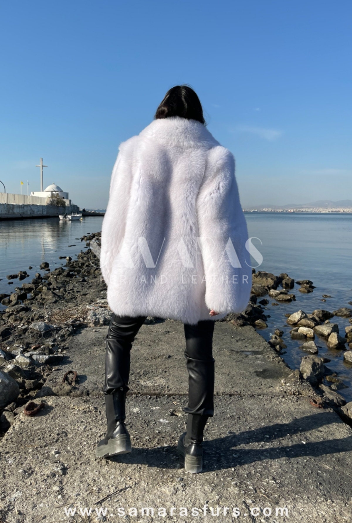 Luxury SHADOW WHITE Fox Fur Coat With Whole Skins,fur Jacket, Luxury ...