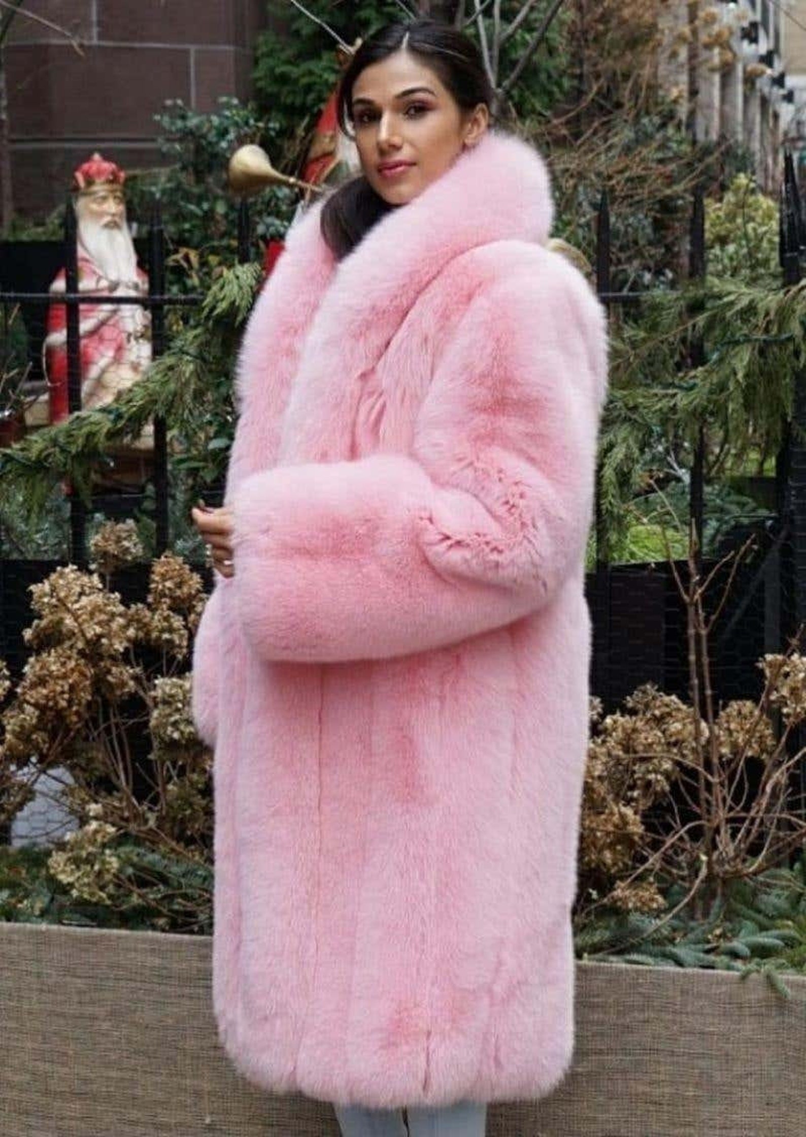 LUXURY REAL PINK Fox Jacket Fur Coat With Whole Skinsfur - Etsy