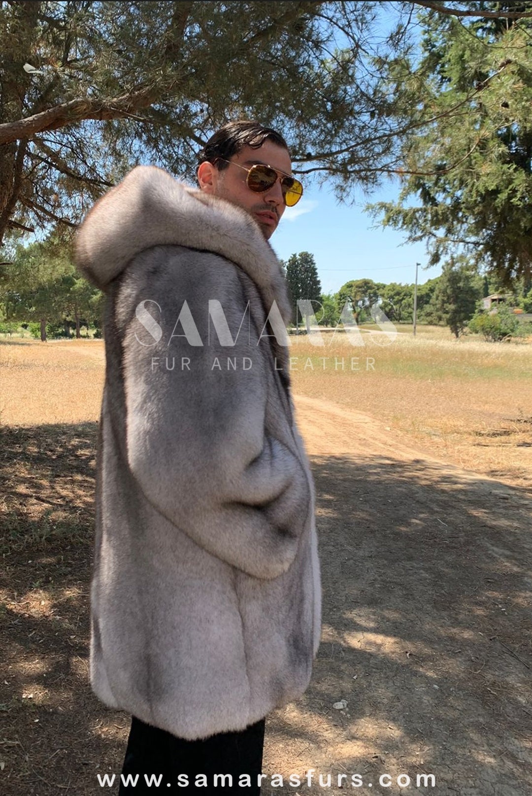 Mens Full Skin BLUE FOX Fur Jacket/coat, Fur Jacket,luxury Fur Jacket ...