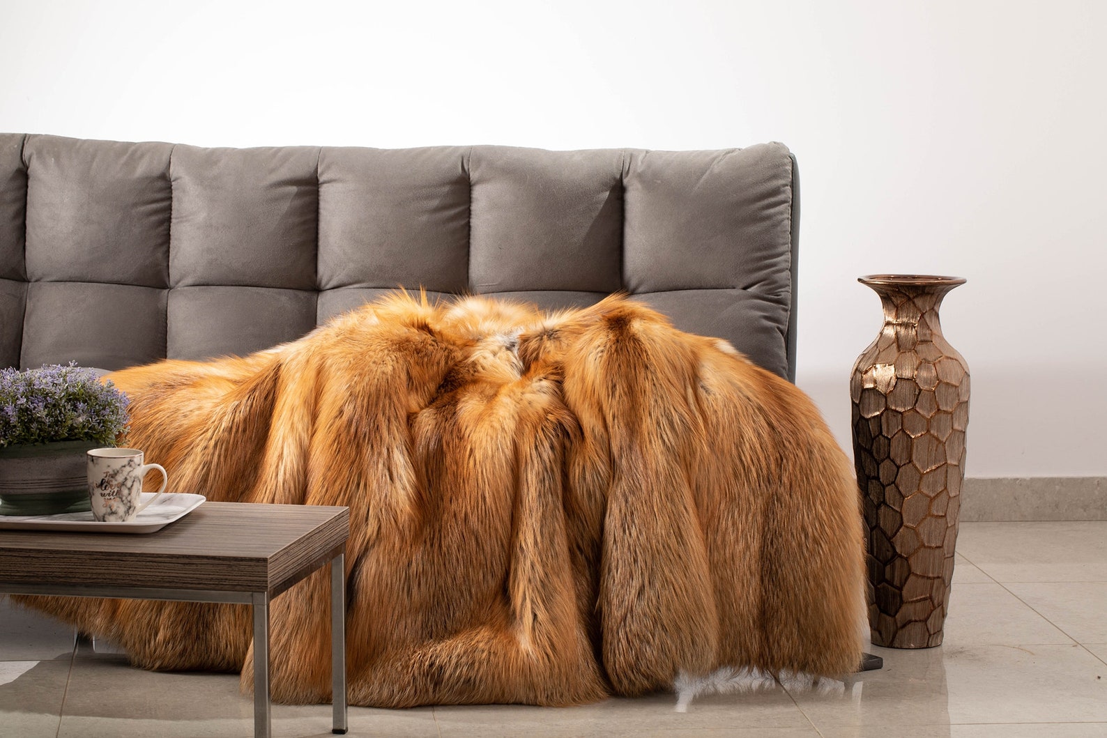 5stars Full Skin REAL FOX FUR Throwfur Comforterfur - Etsy