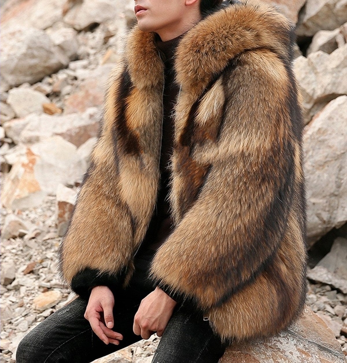 Top Quality Real Mens Fur Jacket/coat Full Skin Jacket - Etsy