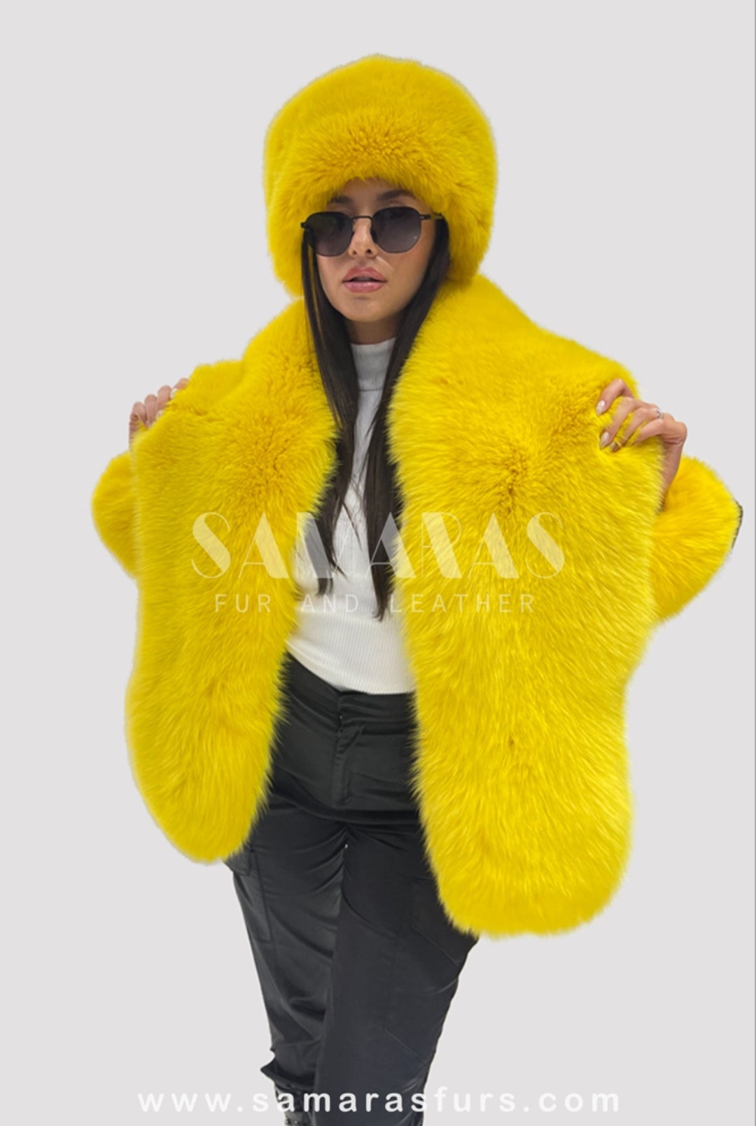 Top Quality FOX FUR BOA Set With Fox Hat and Fox Fur Cuffs,full Skin ...