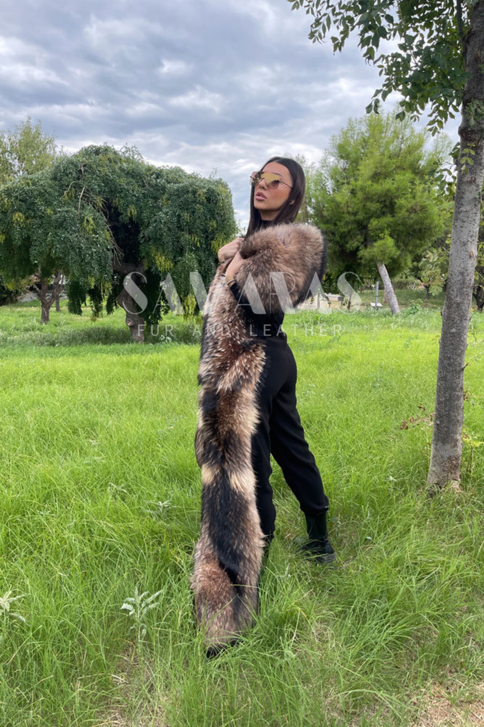 Huge Double Face Luxury Finn Raccoon Fur Boa118inch - Etsy