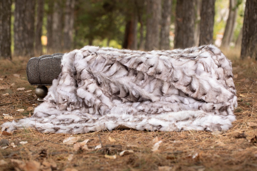Real FOX Fur Blanket ,heavy Fur Warmer, Fur Comforter, Fur Throw ...
