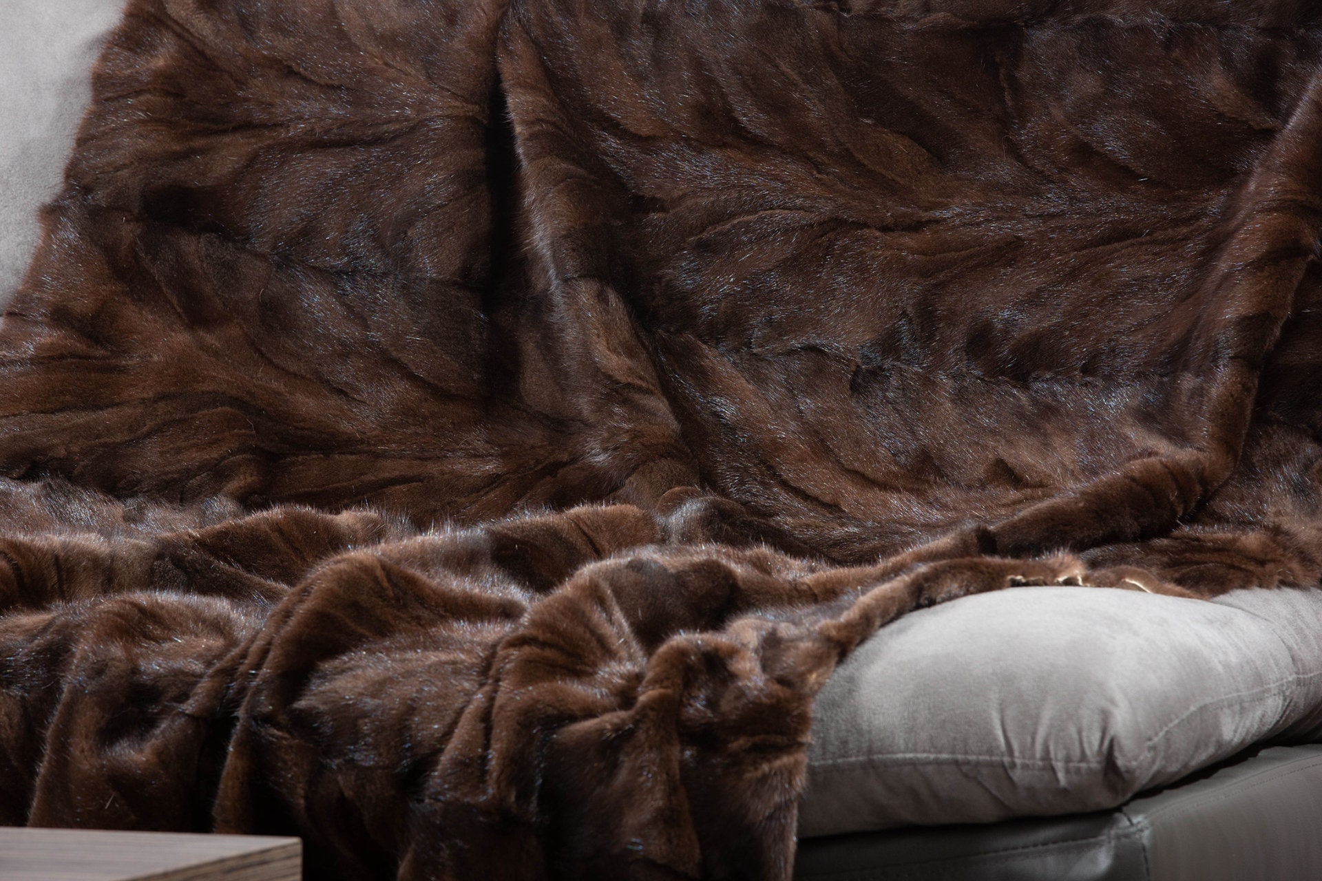 Real Mink fur throw fur warmer fur comforter fur rugfur | Etsy