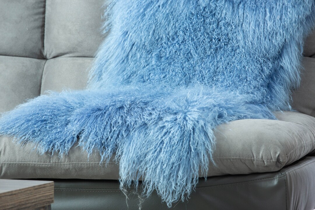 Real Mongolian Lamb Fur Throw, Fur Warmer, Fur Comforter, Fur Rug - Etsy