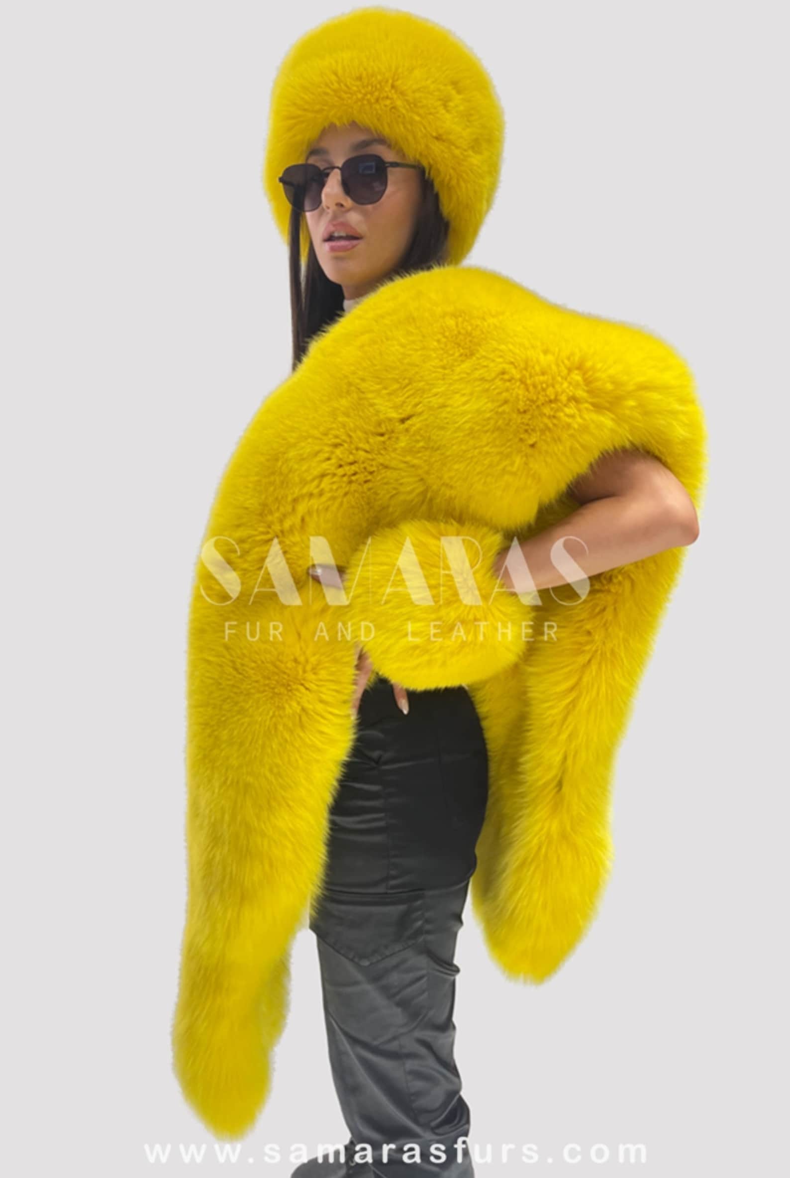 Top Quality FOX FUR BOA Set With Fox Hat and Fox Fur - Etsy