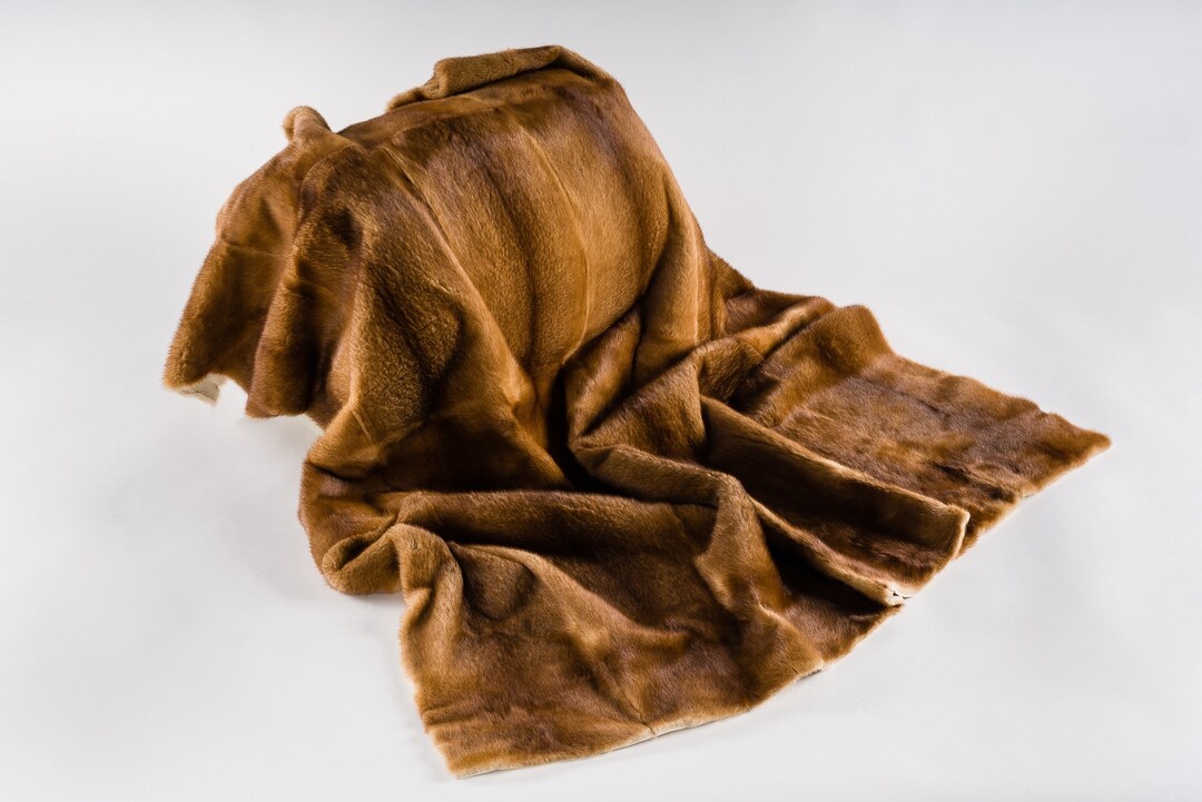 Luxury Real Mink Fur Throw,full Skin Mink Blanket,cashmere Style Lining ...