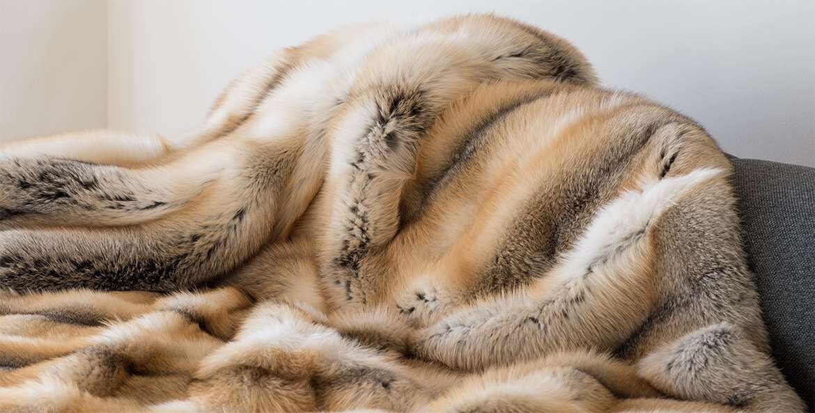 5stars Full Skin REAL FOX FUR Throw,fur Comforter,fur Blanket,various ...