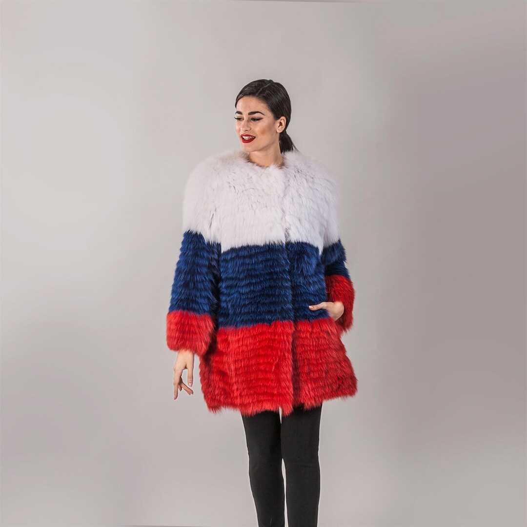 Multicolored Fox Coat - Etsy