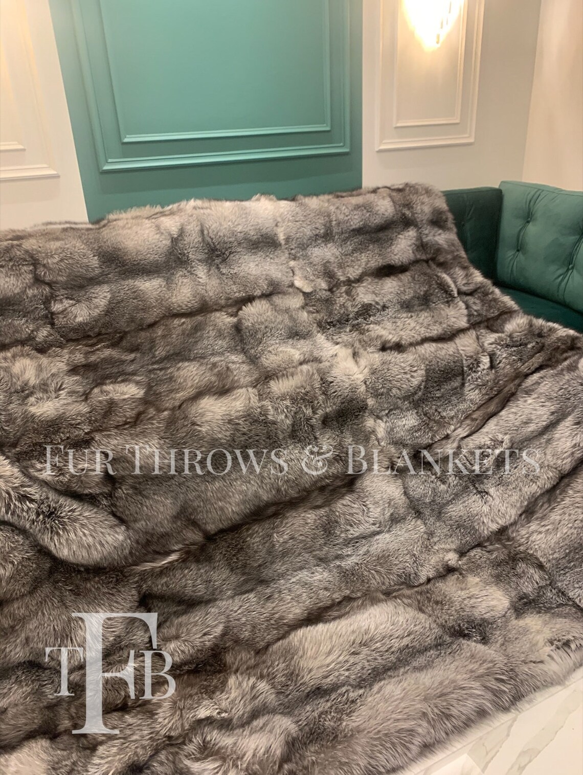 Luxury Full Skin REAL FOX FUR Throw,fur Comforter,fur Blanket,various ...