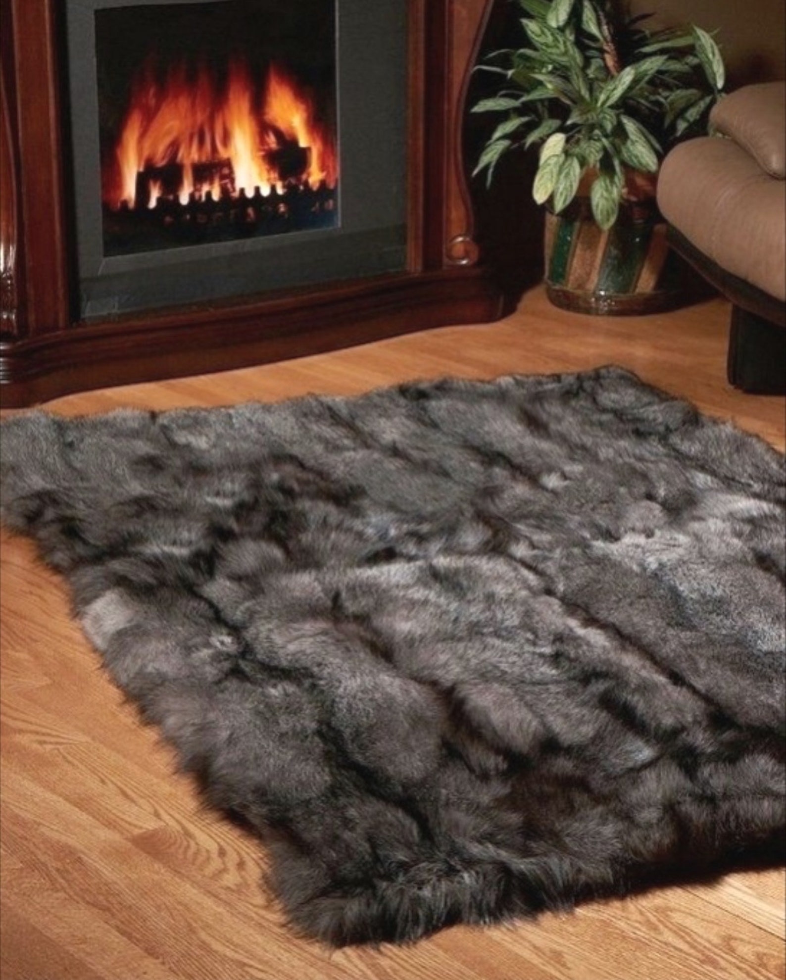 Genuine Luxury Full Skin REAL FOX FUR Throw,fur Comforter,fur Blanket ...