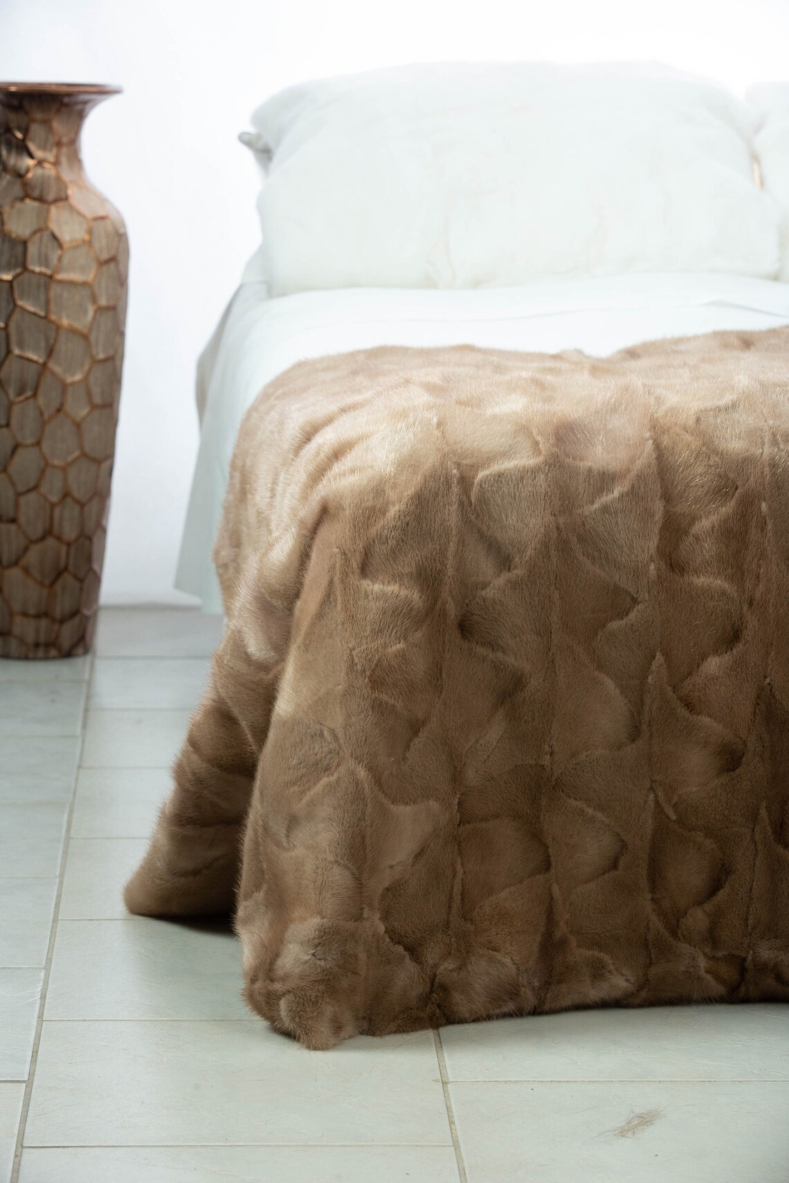 Real Mink Fur Throw, Fur Warmer,2 Colors,fur Comforter, Fur Rug, Fur ...