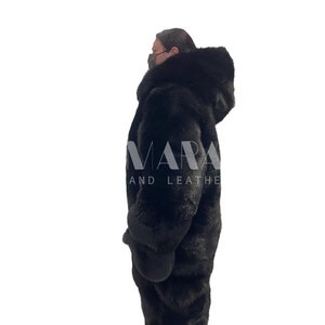 Double Sided Fox Fur Costumein Black With Whole Skins,luxury Fur Suit ...