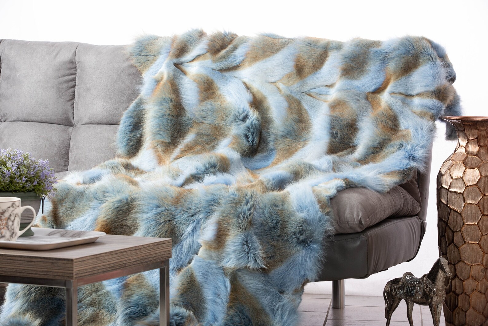Real COYOTE Fur Throw Fur Warmer Fur Comforter Fur Rug - Etsy