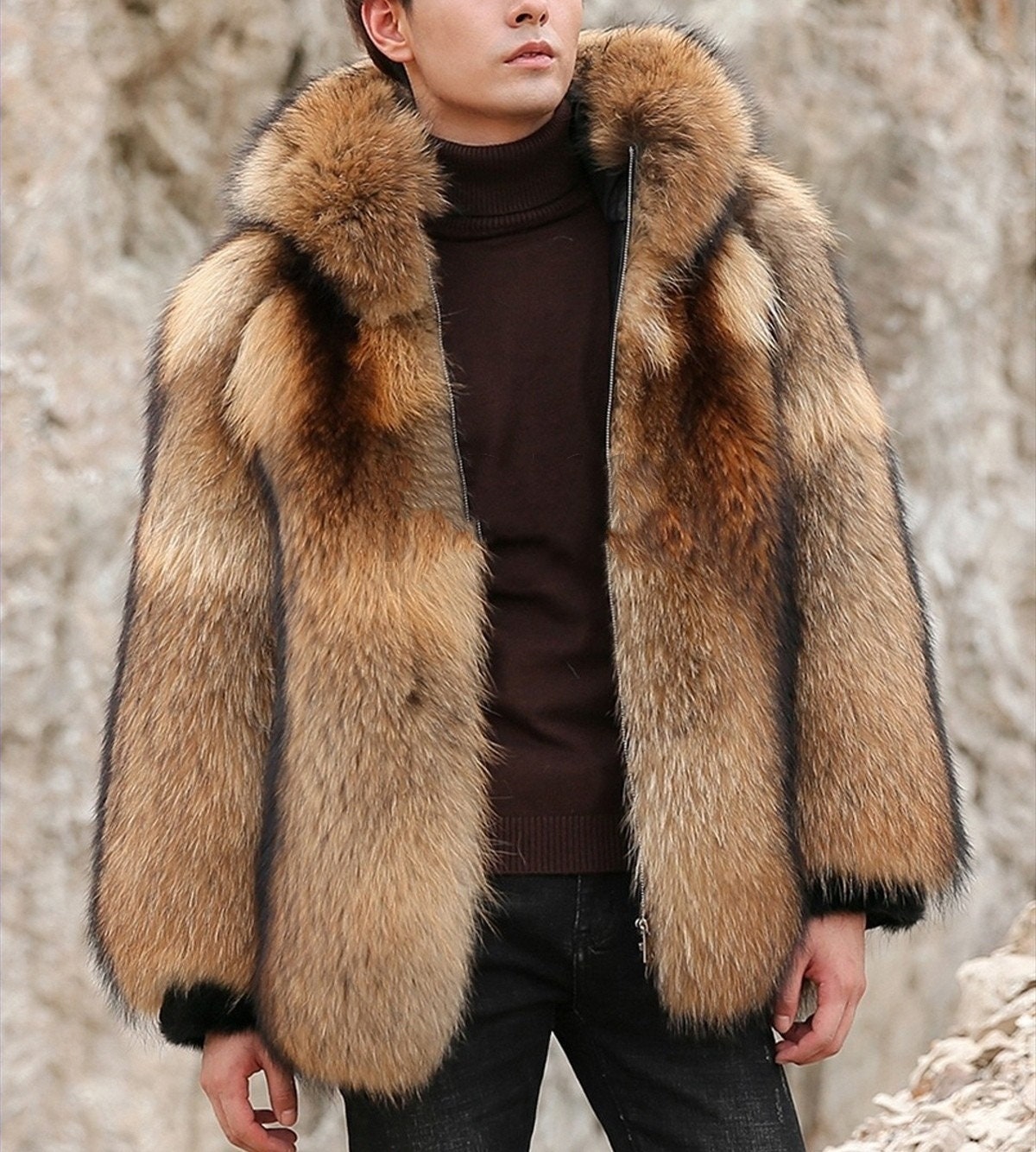 Top Quality Real Mens Fur Jacket/coat Full Skin Jacket - Etsy