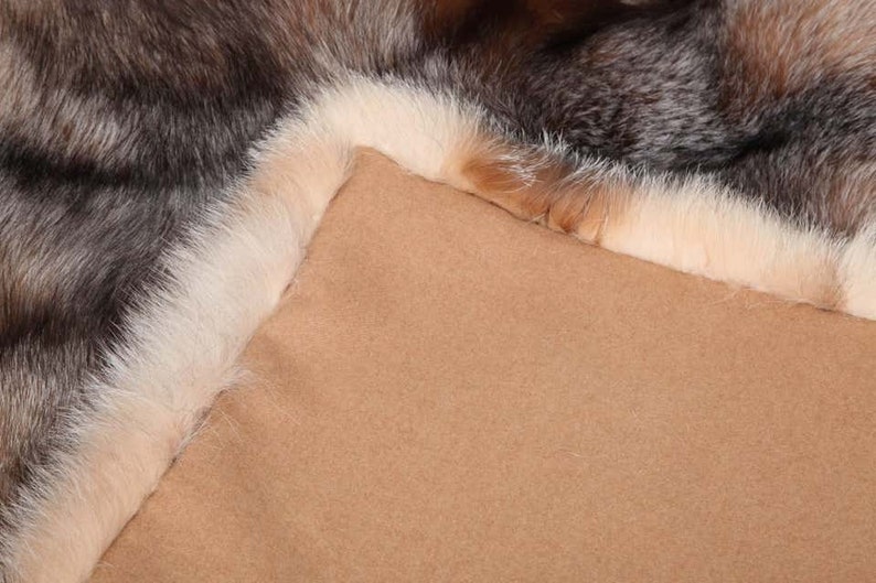 Real Full Skin Fox Fur Throw,fur Blanket,fox Blanket, Fox Fur Throw ...