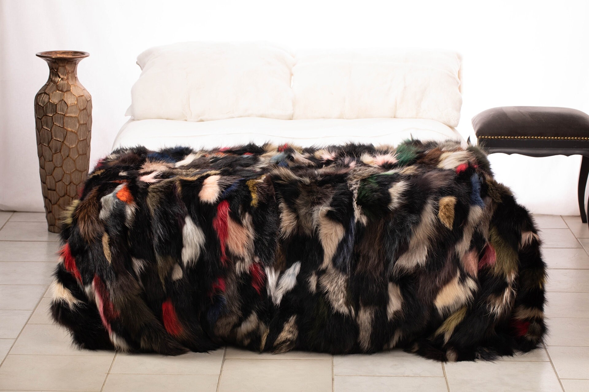 REAL FOX FUR Throwfur Comforterfur Blanket Fur Rug Fox Fur - Etsy