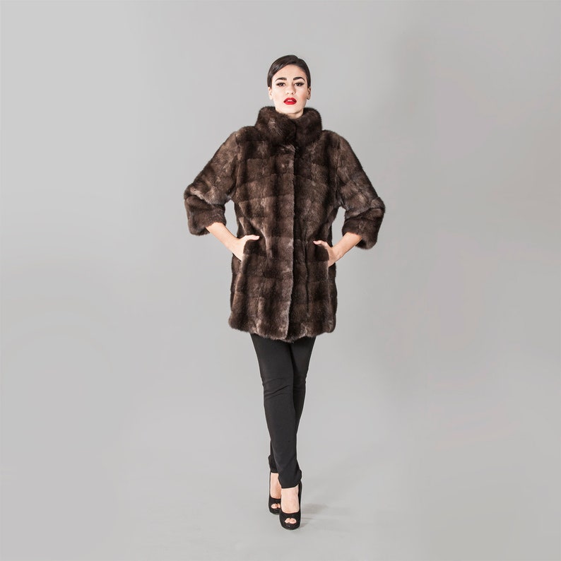 Barguzinsky Russian Sable Fur Coat 6/8 Sleeve 2 Colours - Etsy