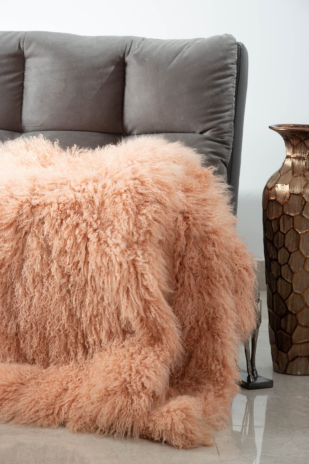 Real Mongolian Lamb Fur Throw, Fur Warmer, Fur Comforter, Fur Rug - Etsy