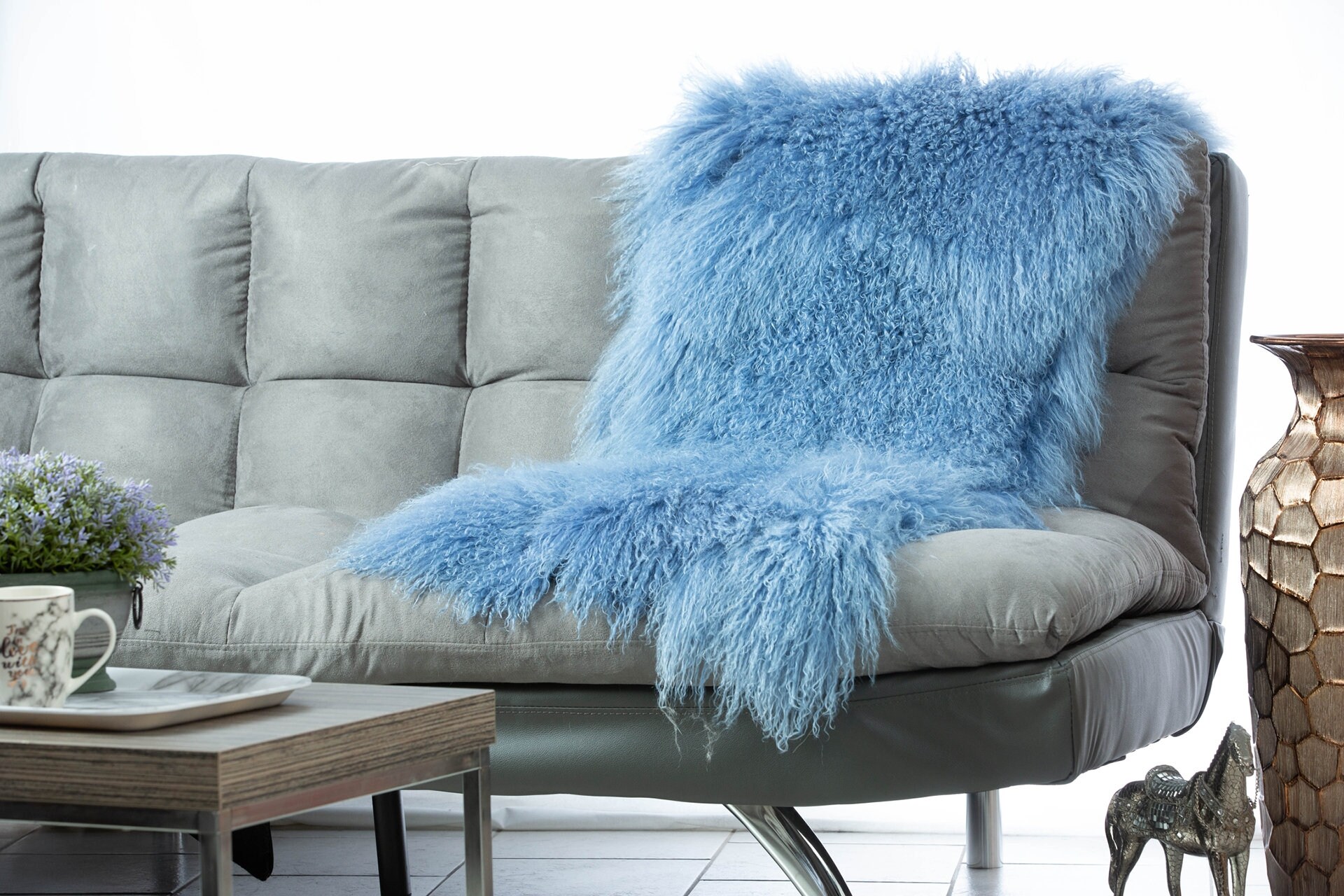 Real Mongolian Lamb Fur Throw, Fur Warmer, Fur Comforter, Fur Rug - Etsy