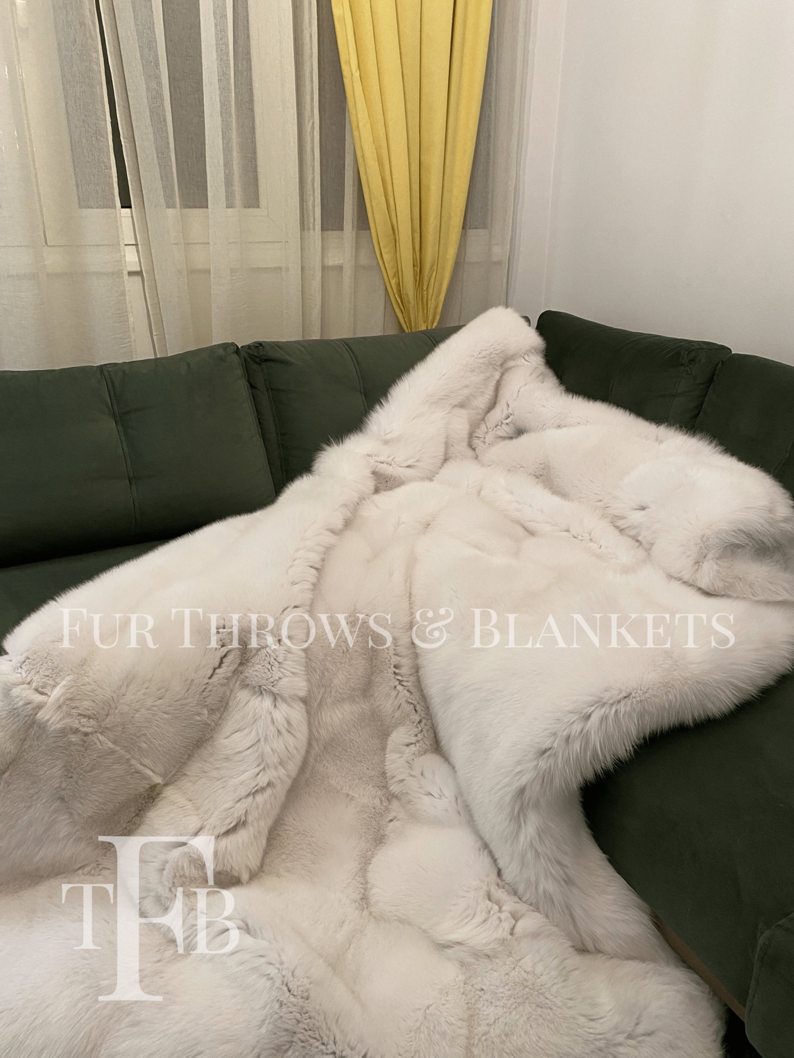 Genuine Luxury Full Skin REAL FOX FUR Throw,fur Comforter,fur Blanket ...