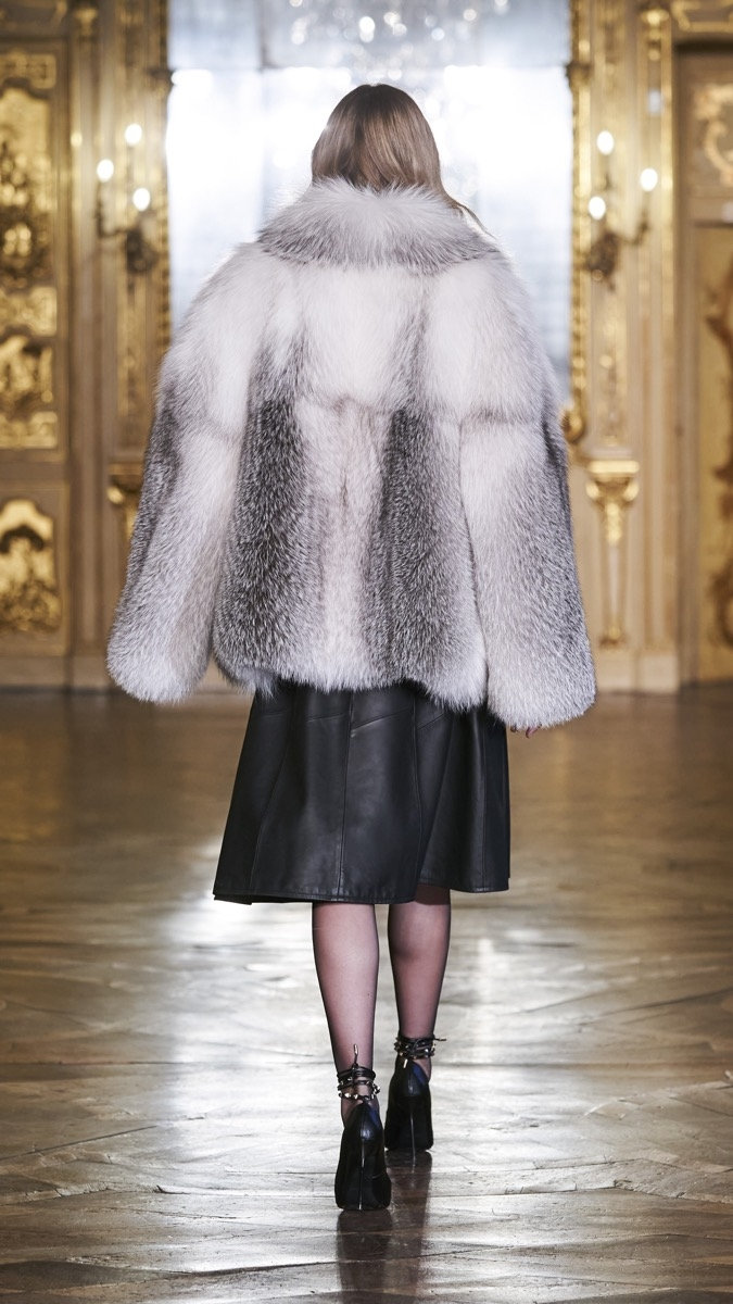 LUXURY SHADOW FROST Fox Fur Coat With Whole Skins, Fur Jacket, Luxury ...