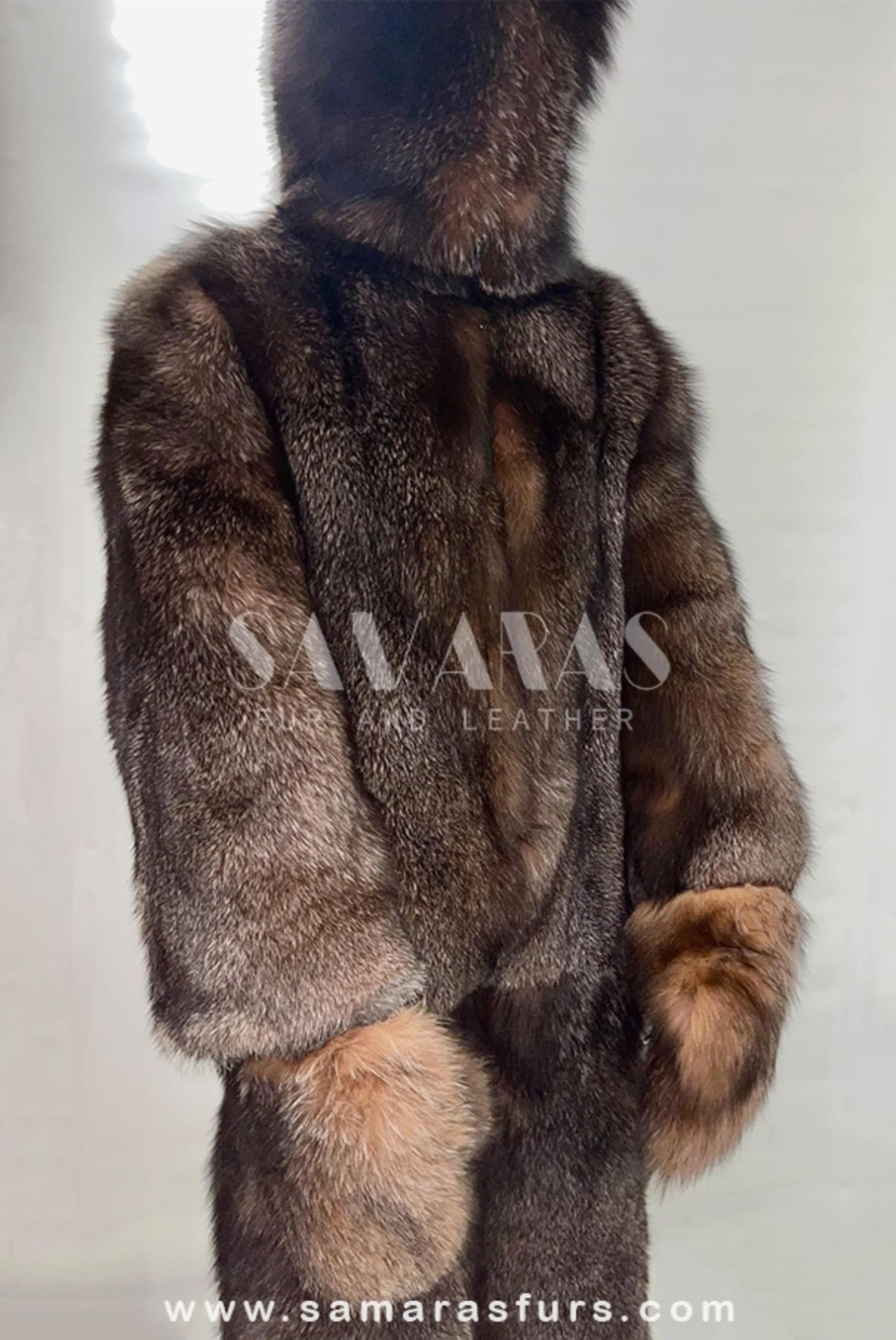 Double Side Fox Fur Costume With Whole Skinsfur luxury Fur - Etsy