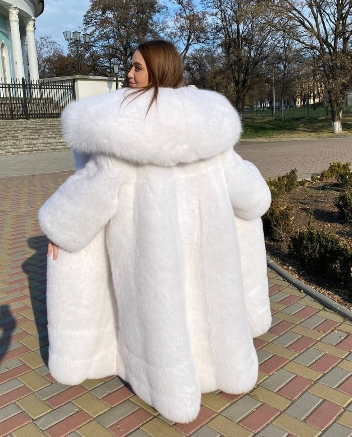Luxury White Fox Fur Coat, Full Length, Handmade in Greece - Etsy