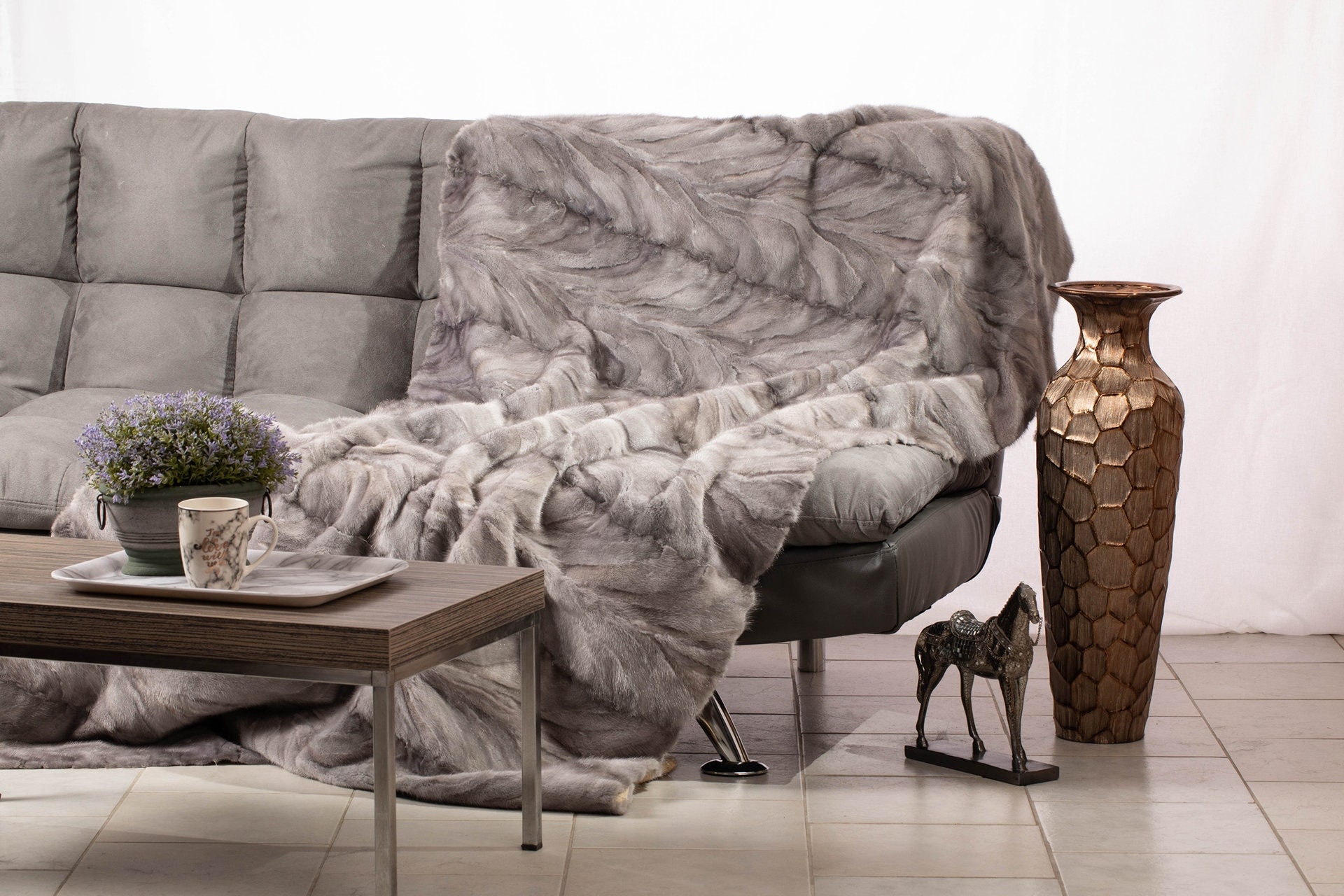 Real Mink Fur Throw, Fur Warmer, Fur Comforter, Fur Rug - Etsy