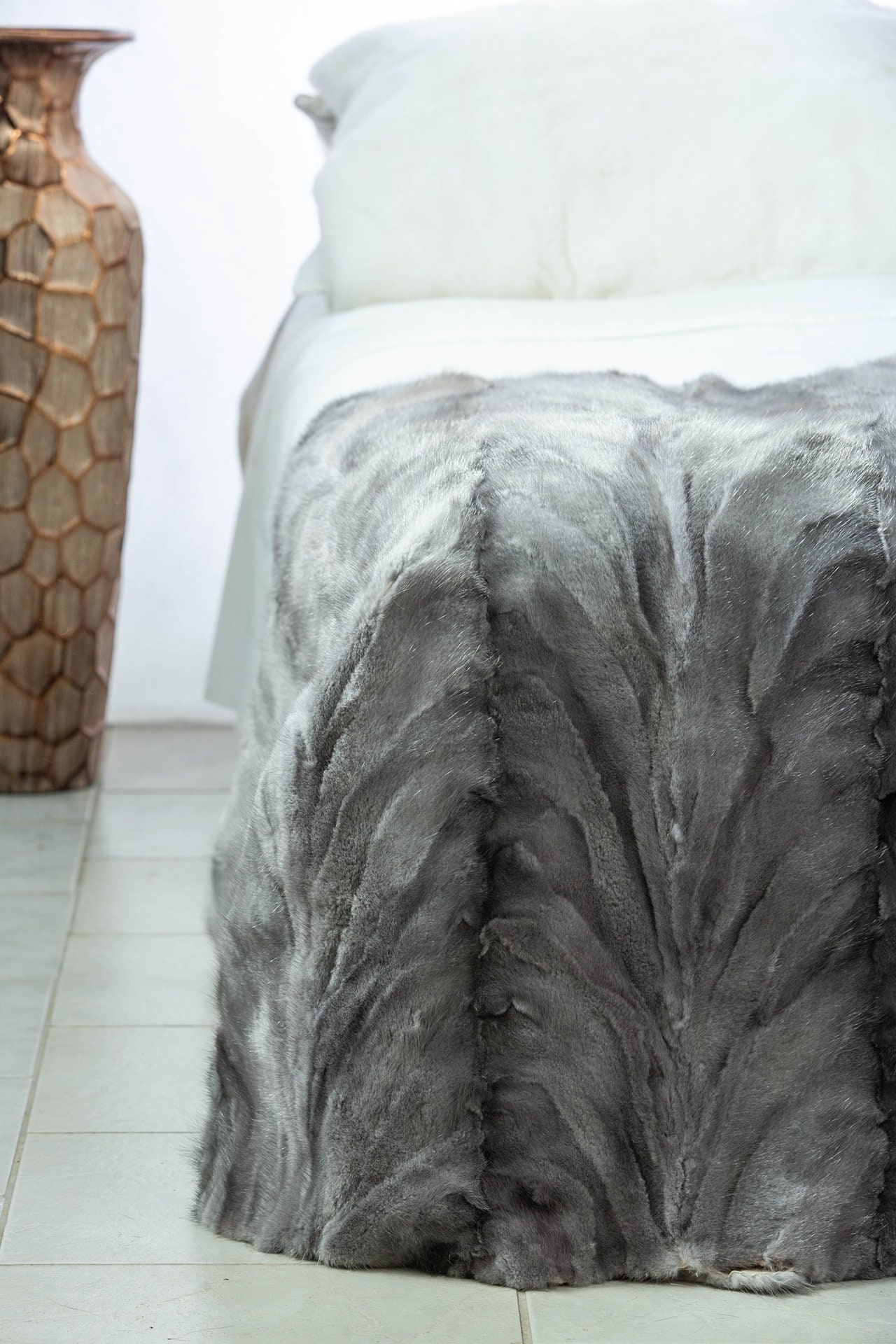Real Mink Fur Throw Fur Warmer Fur Comforter Fur Rug - Etsy