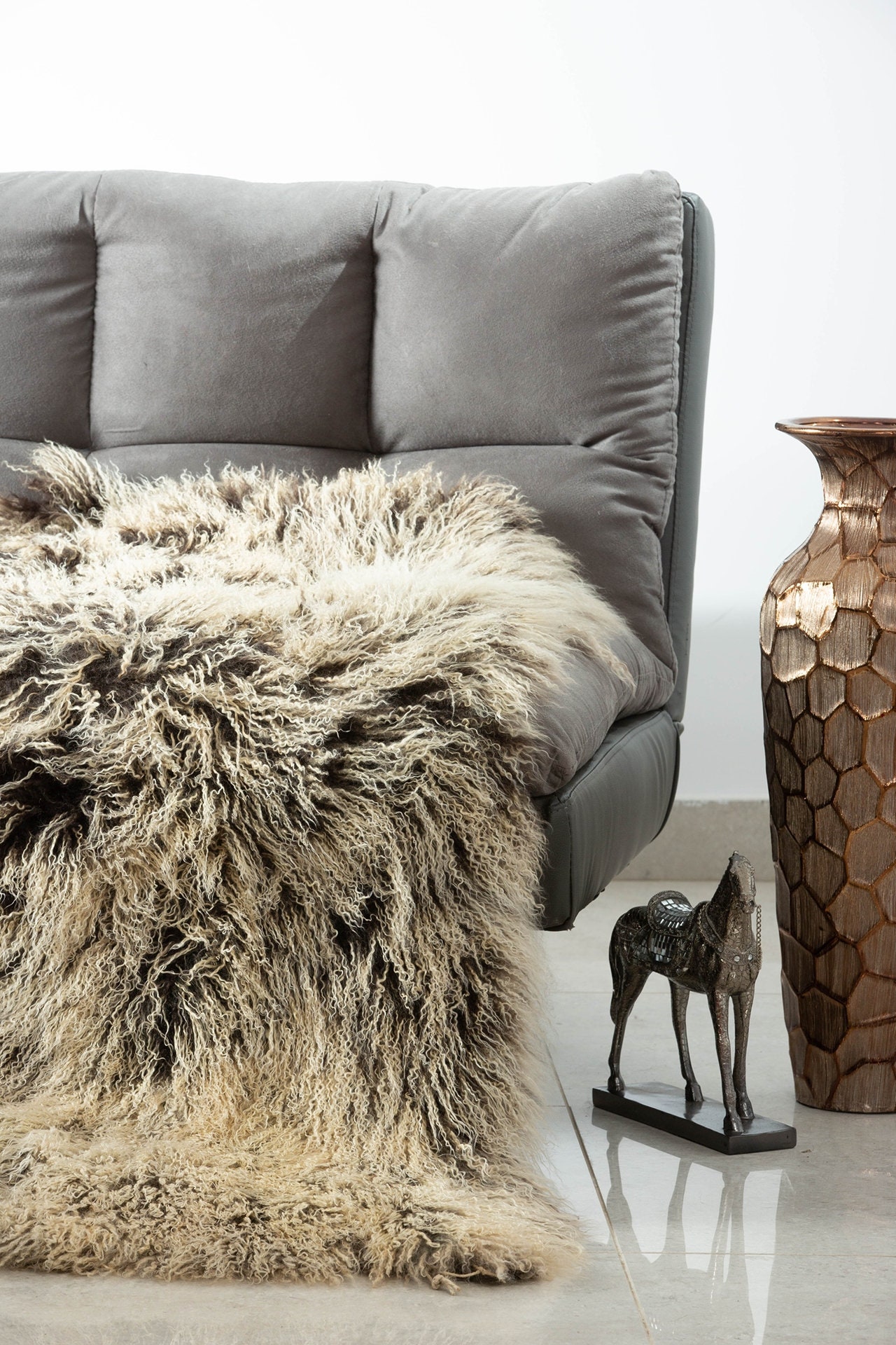 Real Mongolian Lamb Fur Throw, Fur Warmer, Fur Comforter, Fur Rug - Etsy