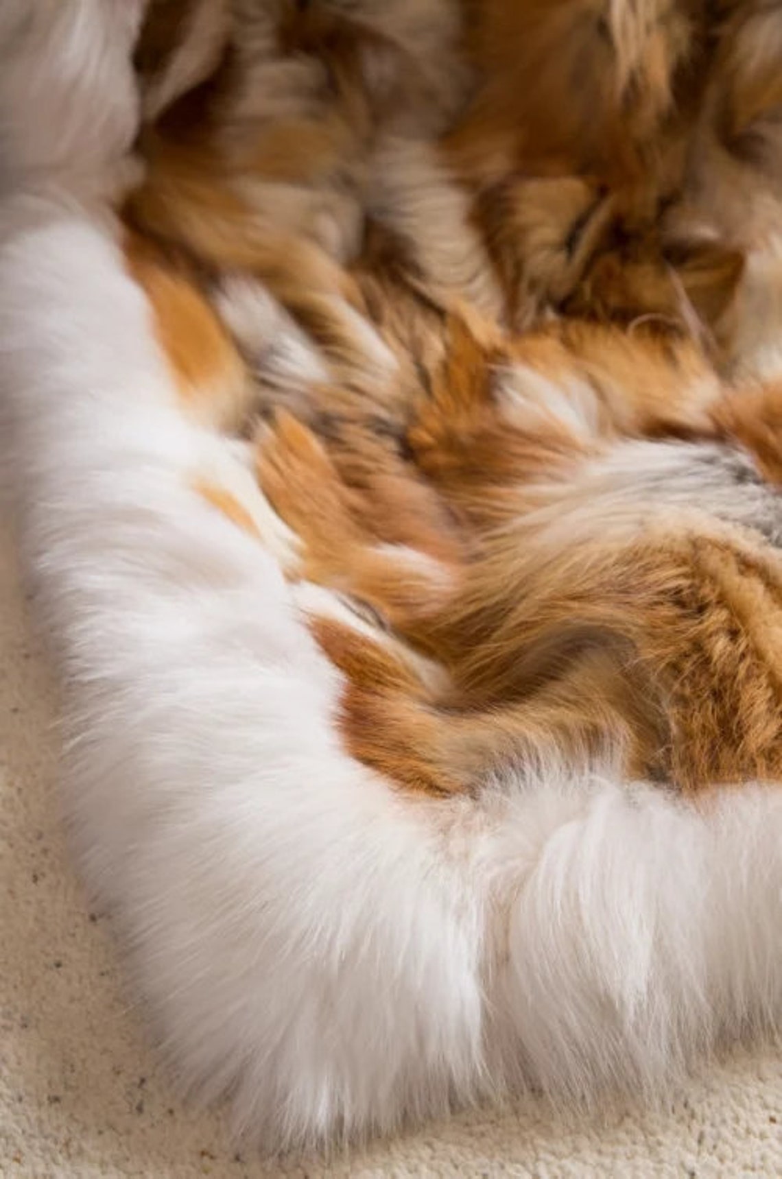 Top Quality Real Fox Fur Throw,fox Blanket,fur Comforter,fur Blanket ...