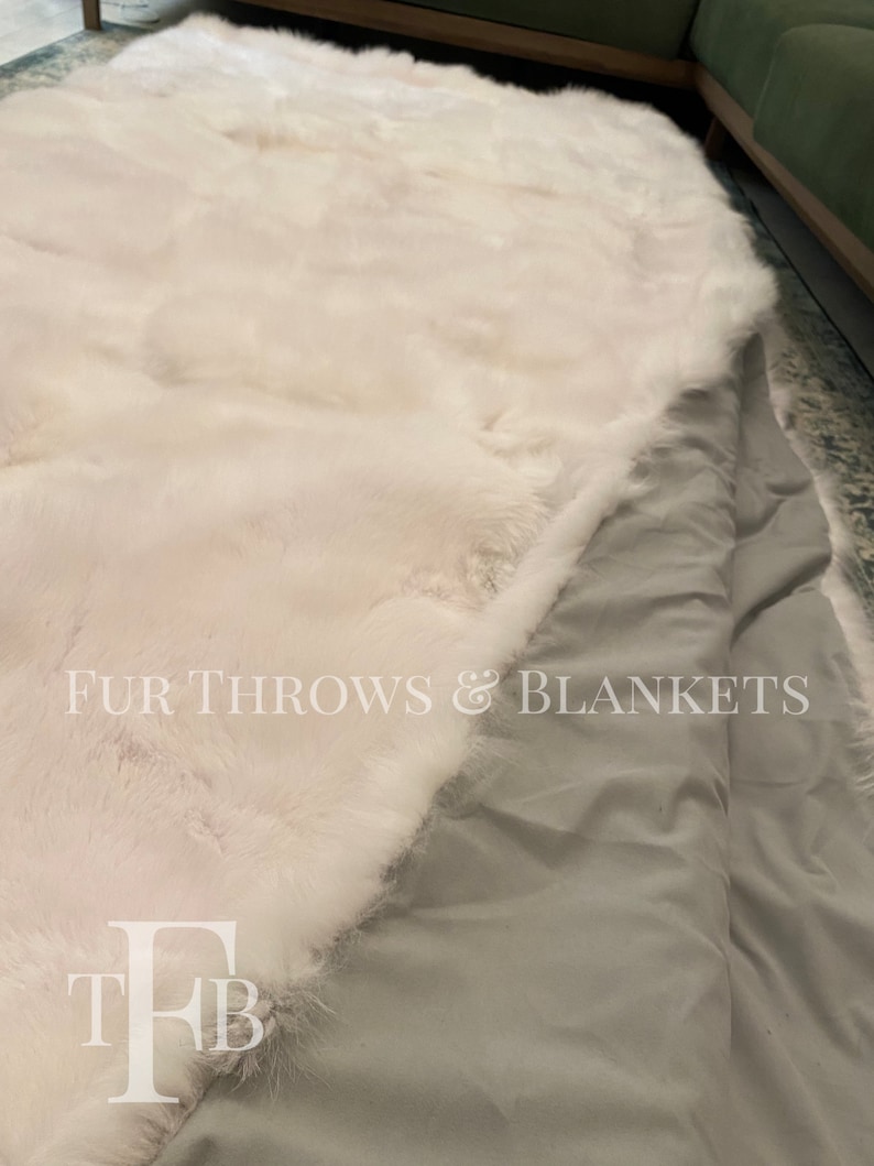 Genuine Luxury Full Skin REAL FOX FUR Throw,fur Comforter,fur Blanket ...