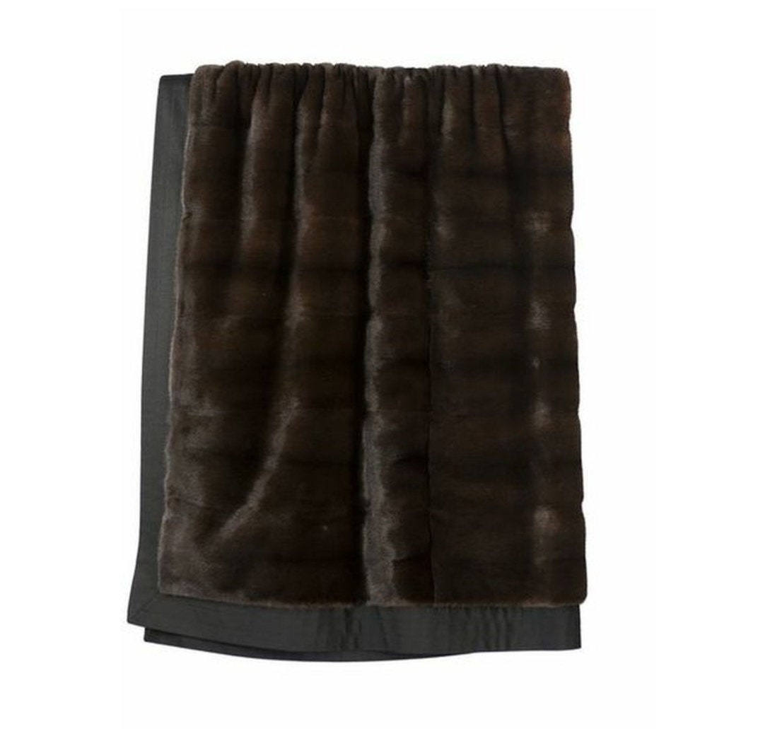 Real Mink Fur Throw,full Skin Mink Blanket,cashmere Style Lining,fur ...