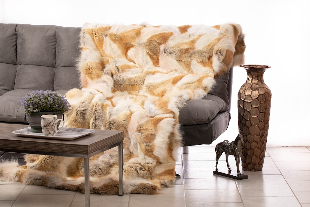 Real COYOTE Fur Throw, Fur Warmer, Fur Comforter, Fur Rug - Etsy