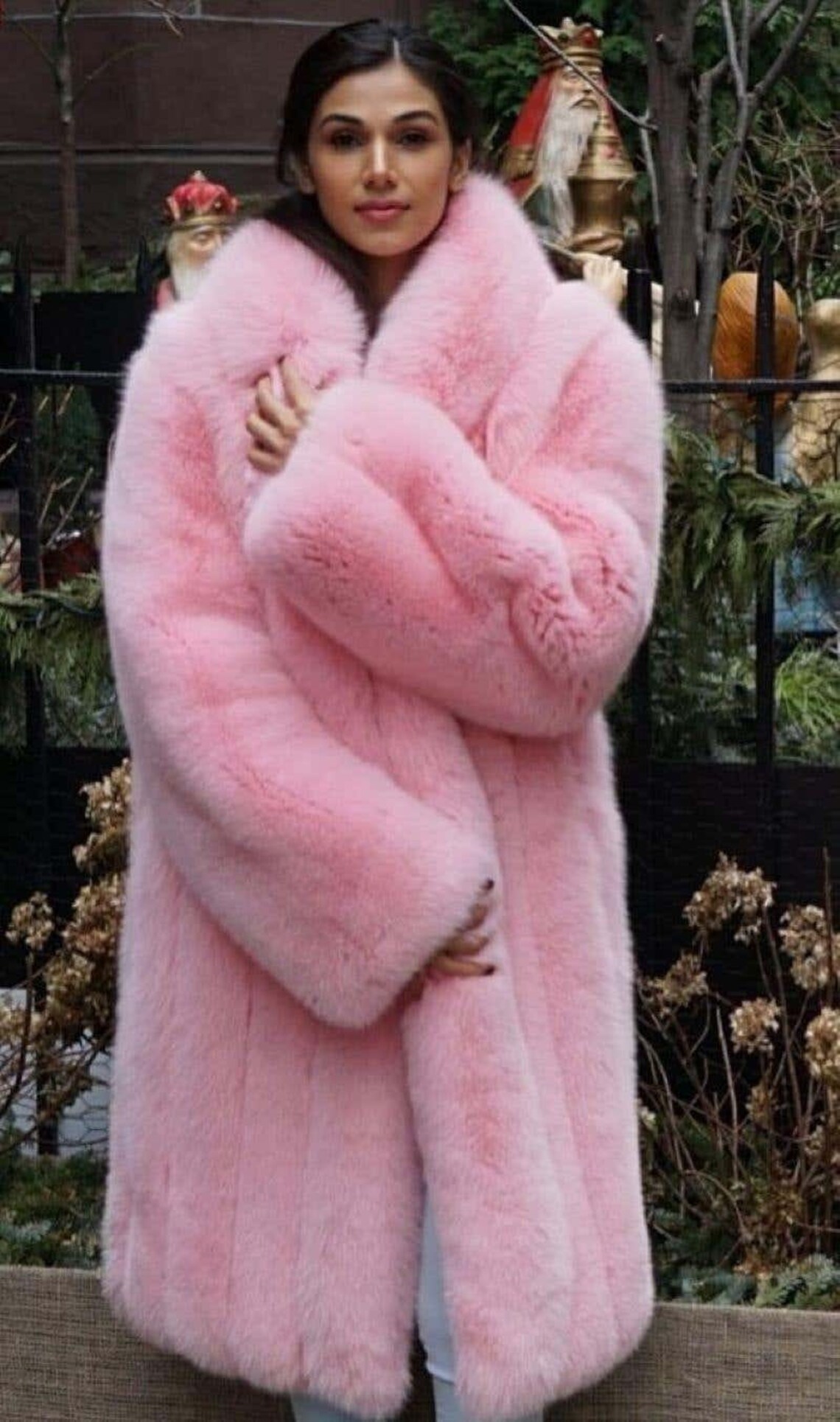 LUXURY REAL PINK Fox Jacket Fur Coat With Whole Skinsfur - Etsy