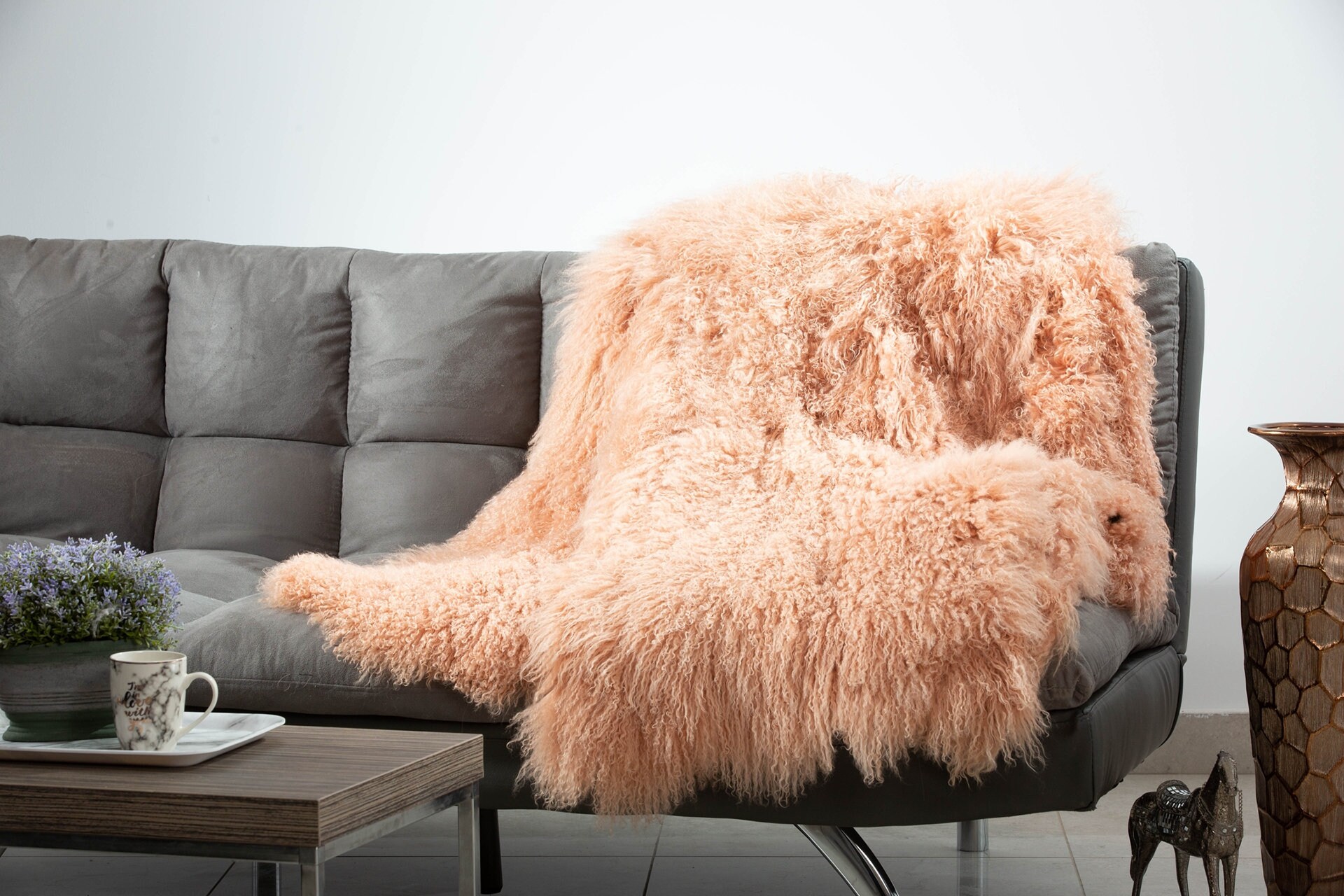 Real Mongolian Lamb Fur Throw, Fur Warmer, Fur Comforter, Fur Rug - Etsy